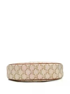 Celine Triomphe Ava Shoulder Bag In Coated Canvas - Brown