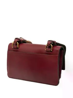 Fendi Mini Leather Flat Baguette Crossbody Bag
