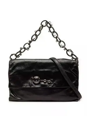 Miu Miu Nappa Crystal Chain Satchel