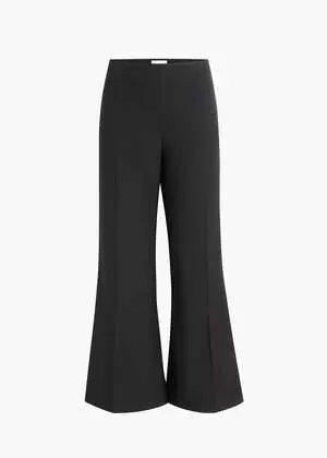 Khaite Walter Wool Bell-leg Pants - Black