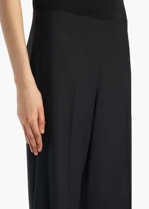 Khaite Walter Wool Bell-leg Pants - Black