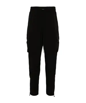 REPRESENT 247 Tapered Drawstring Cargo Trousers - Black