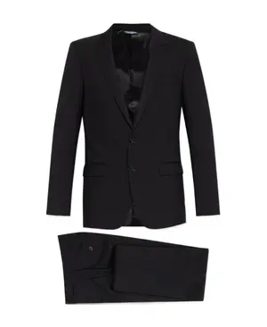 Dolce & Gabbana Dolce Gabbana Single-breasted Straight-leg Tailored Suit - Black