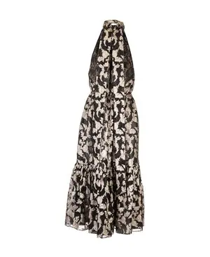 Saint Laurent Halter Neck Midi Dress