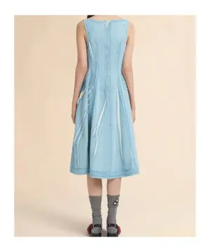 Marni Screen-printed Denim Midi Dress