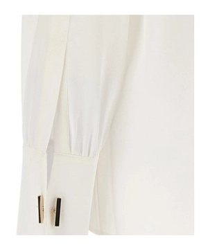 Max Mara V-neck Ruffled Silk Crepe De Chine Blouse - No