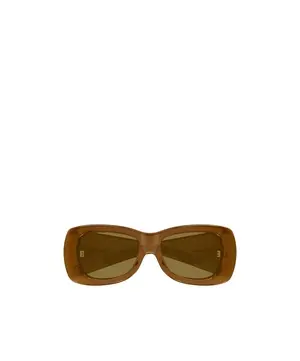 Saint Laurent Howl Oversized Frame Sunglasses - Brown