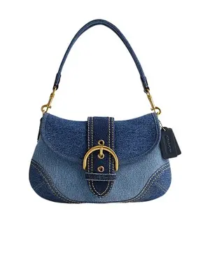 COACH Soho Flap Denim Tote Bag - Blue