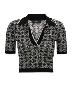 Amiri Ma Quad Polo Sweater - Black