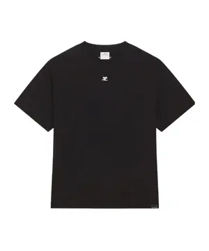 COURREGES Courrèges Ac-logo Crewneck T-shirt - Black
