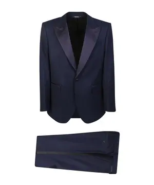 Dolce & Gabbana Tuxedo-style Three-piece Suit - Blue
