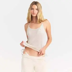 SKIMS Cami Top | White | | Slinky Knit