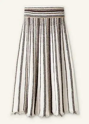 ME+EM Bouclé Stripe Knit Maxi Skirt