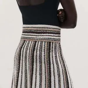 ME+EM Bouclé Stripe Knit Maxi Skirt