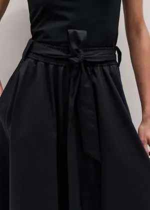 ME+EM Cotton A-line Maxi Skirt With Belt