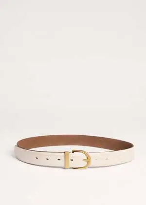 ME+EM Round Reversible Belt - Cream/hazelnut
