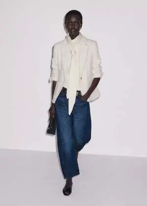 ME+EM Cropped Exaggerated Tapered Jean Authentic Dark Wash