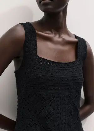 ME+EM Crochet Mini Dress With Separate Slip