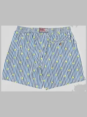 MC2 SAINT BARTH Striped Swim Shorts With Graphic Print
