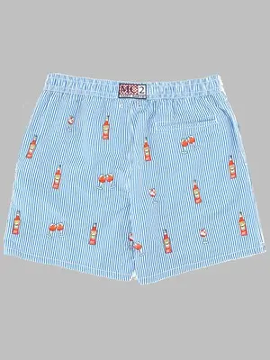 MC2 SAINT BARTH Swim Shorts With Bottle And Glass Print