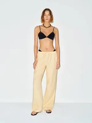 REFORMATION Bare Bikini Top Mesh - Black