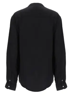 P.a.r.o.s.h Embroidered Linen Band Collar Shirt