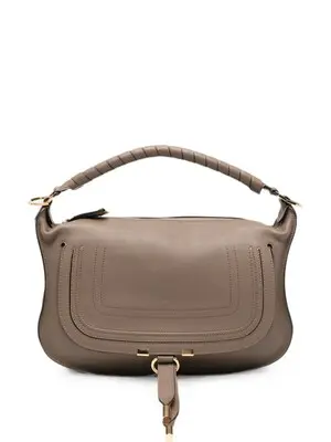 Chloé Marcie Small Leather Shoulder Bag - Grey