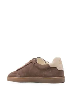 Brunello Cucinelli Suede Leather Lace-up Sneakers - Brown