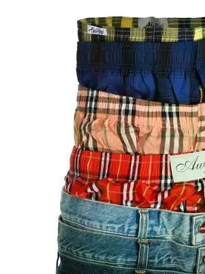 AWGE Layered Check-print Jeans