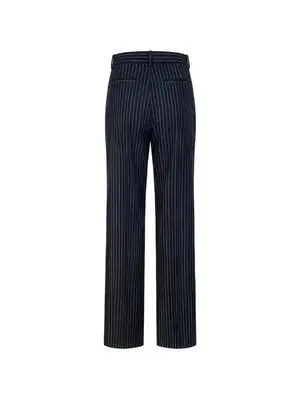 Pinko Navy Pinstripe Tailored Trousers