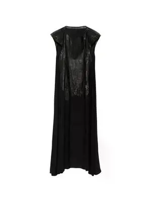 ISAAC SELLAM EXPERIENCE Sleeveless Leather Panel Dress