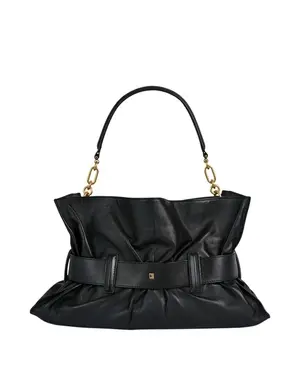 Balmain Medium Anthem Bag In Smooth Leather - Black