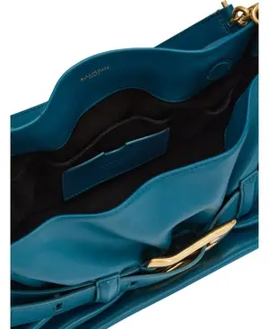 Balmain Medium Anthem Bag In Smooth Leather - Blue