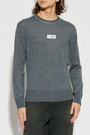 MAISON MARGIELA Wool Sweater With Logo Patch