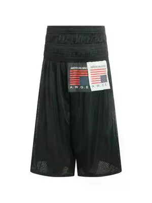 AWGE Logo Patch Mesh Shorts