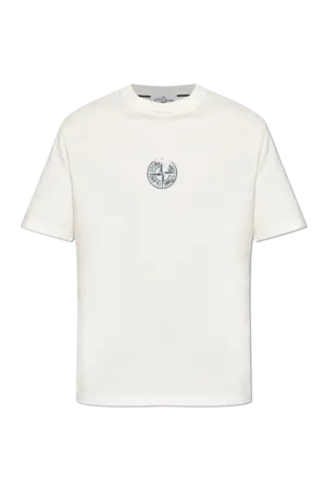 Stone Island T-shirt With Logo - Cream