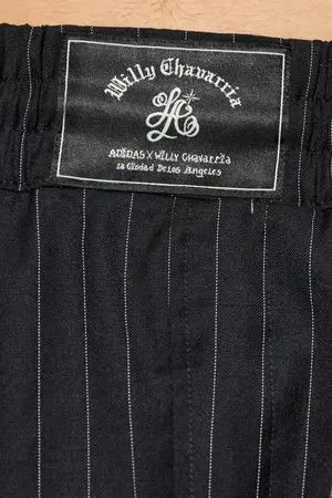 ADIDAS ORIGINALS Adidas X Willy Chavarria Pinstriped Wide-leg Shorts