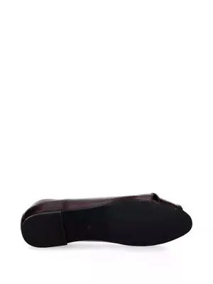 BILLI BI Twist-detail Peep-toe Ballet Flats