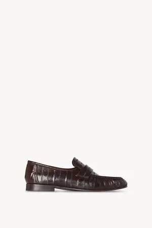 THE ROW Soft Nappa Leather Loafers - Brown