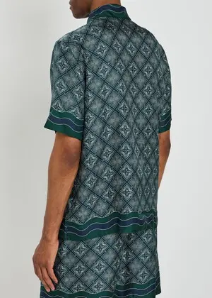 Casablanca Radiating Logo-monogram Silk Shirt