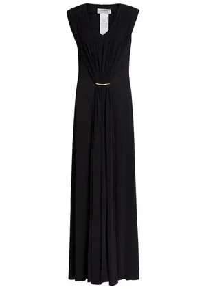 Sportmax Gathered Stretch-jersey Maxi Dress