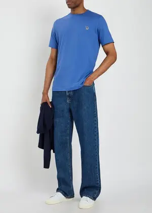 Paul Smith Appliquéd Cotton T-shirt - Blue