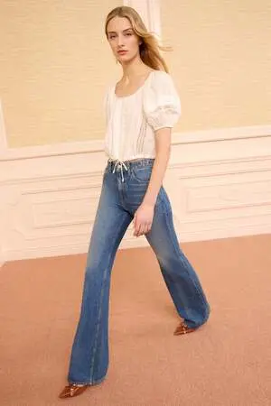 Ulla Johnson Clara Cropped Cotton Voile Blouse With Lace And Pintucks - Pristine