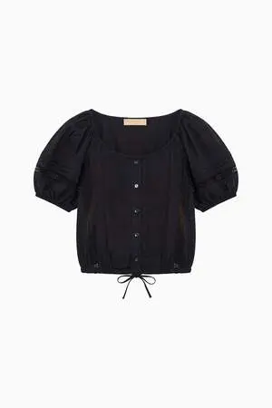Ulla Johnson Clara Cotton Top - Noir