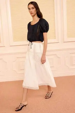 Ulla Johnson Clara Cotton Top - Noir