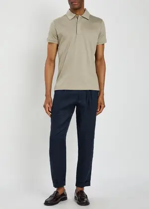 RAITH Santi Mercerized Cotton Polo Shirt - Sage