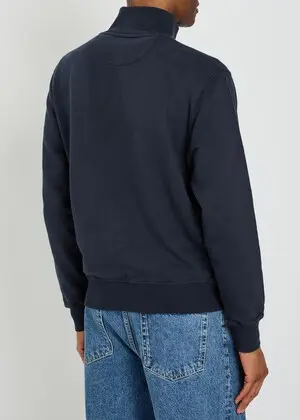 SANDBANKS Logo-appliquéd Quarter-zip Cotton Sweatshirt