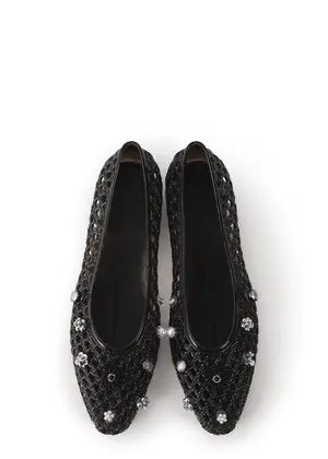 HEAVENLY JELLY Embellished Ballet Flats