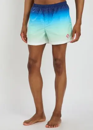 Casablanca Degradé Logo-print Shell Swim Shorts