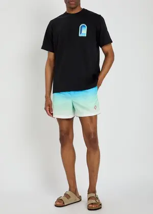 Casablanca Degradé Logo-print Shell Swim Shorts